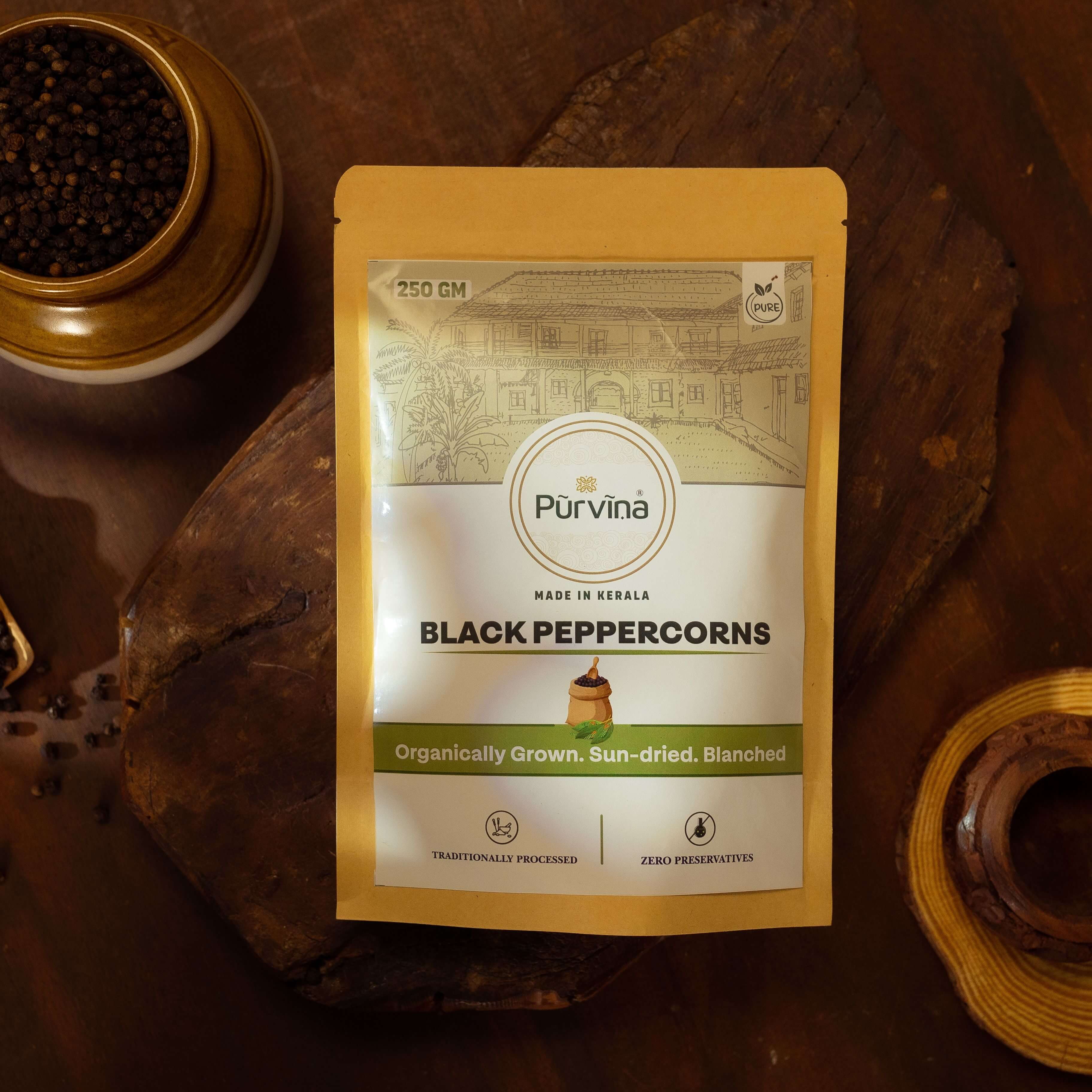 Pūrvīṇa Black Peppercorns – Purvina