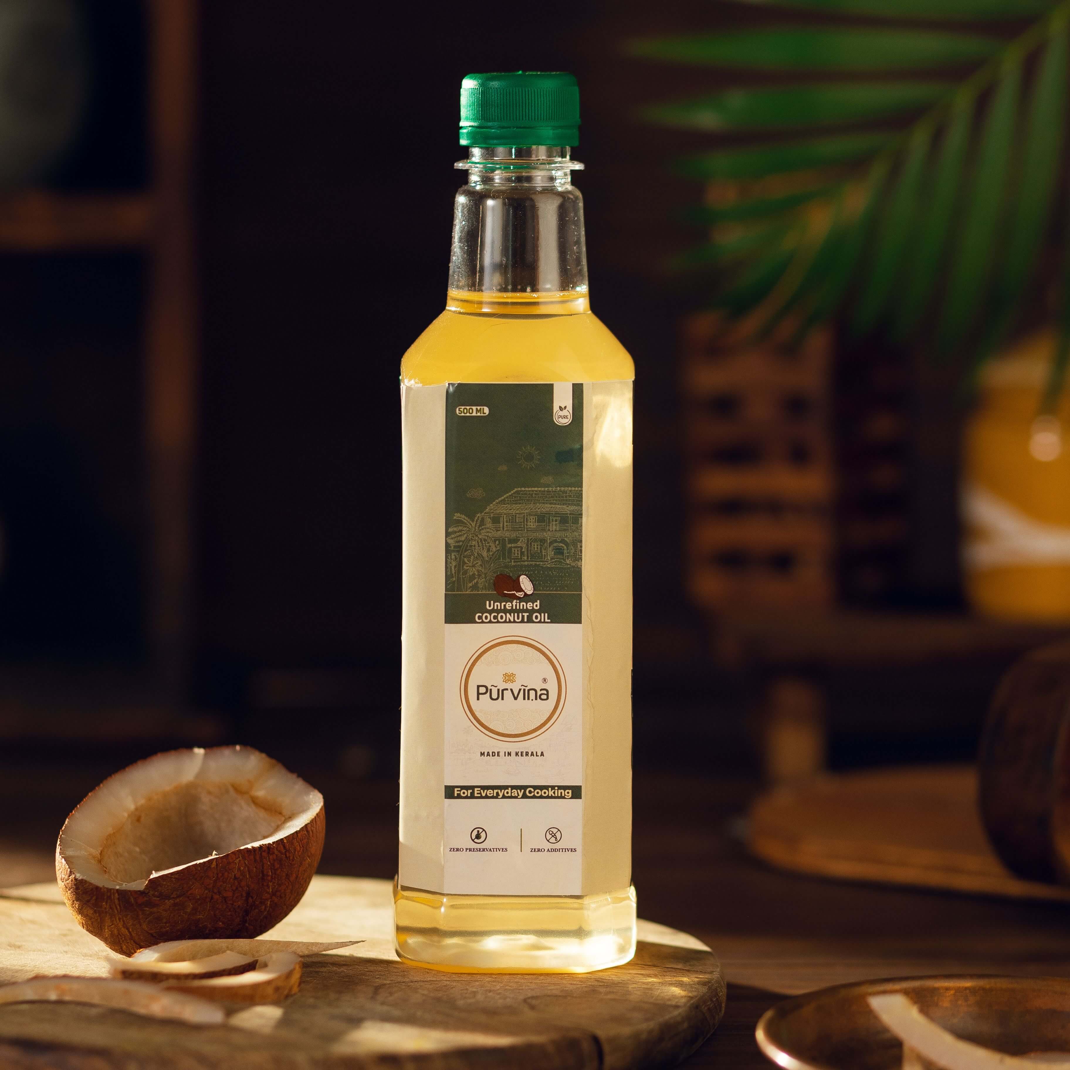 Pūrvīṇa Unrefined Coconut Cooking Oil – Purvina