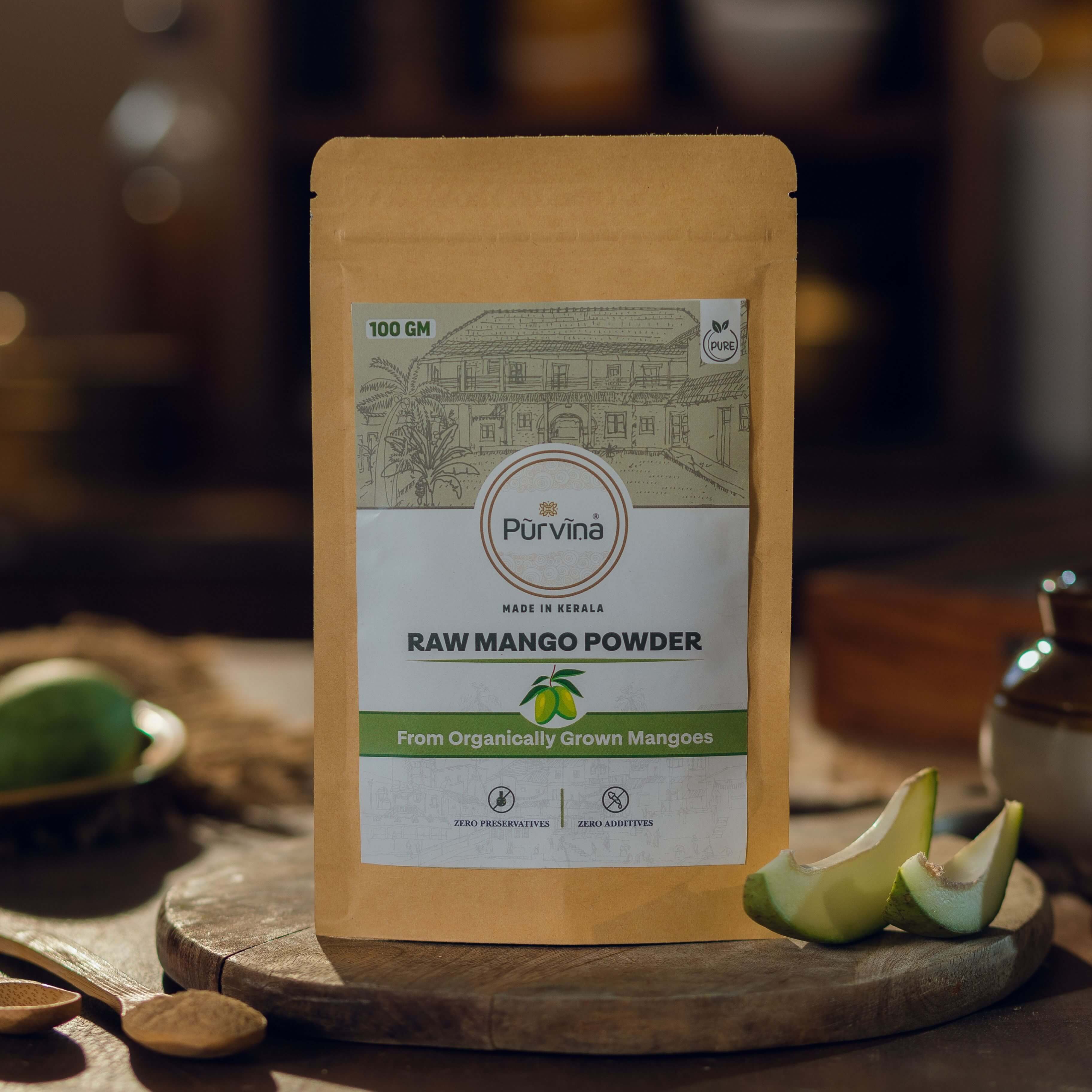 Pūrvīṇa Raw Mango Powder- 100% Natural – Purvina